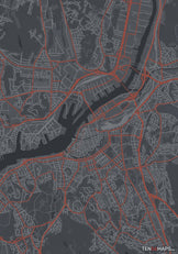 Gothenburg, Sweden, TextMap Poster – TEN56MAPS