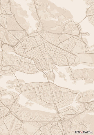 Stockholm, Sweden, TextMap Poster – TEN56MAPS