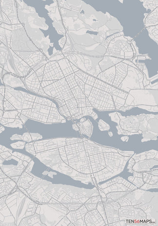 Stockholm, Sweden, TextMap Poster – TEN56MAPS